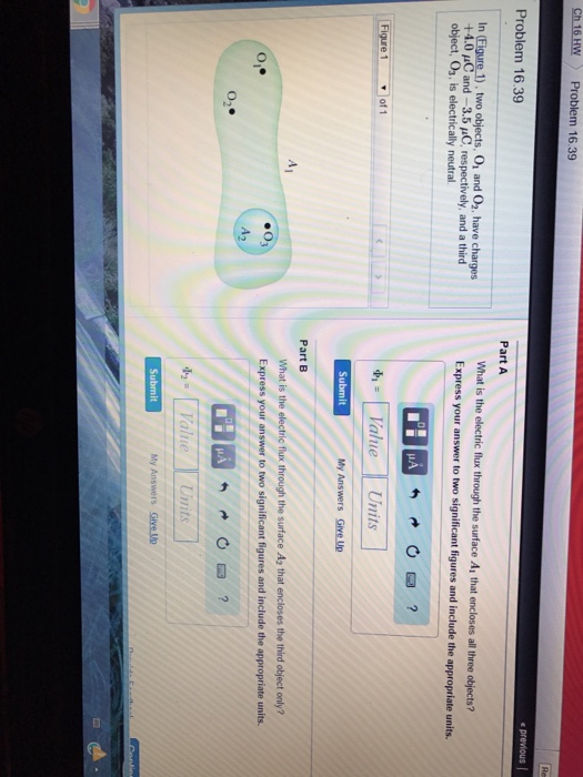 Solved In (Figure 1), two objects, O_1 and O_2 have charges | Chegg.com
