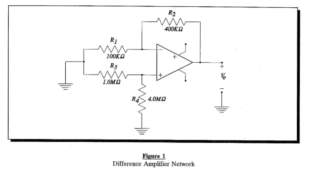 Solved 1 The Difference Amplifier Shown In Figure 1 Uses An