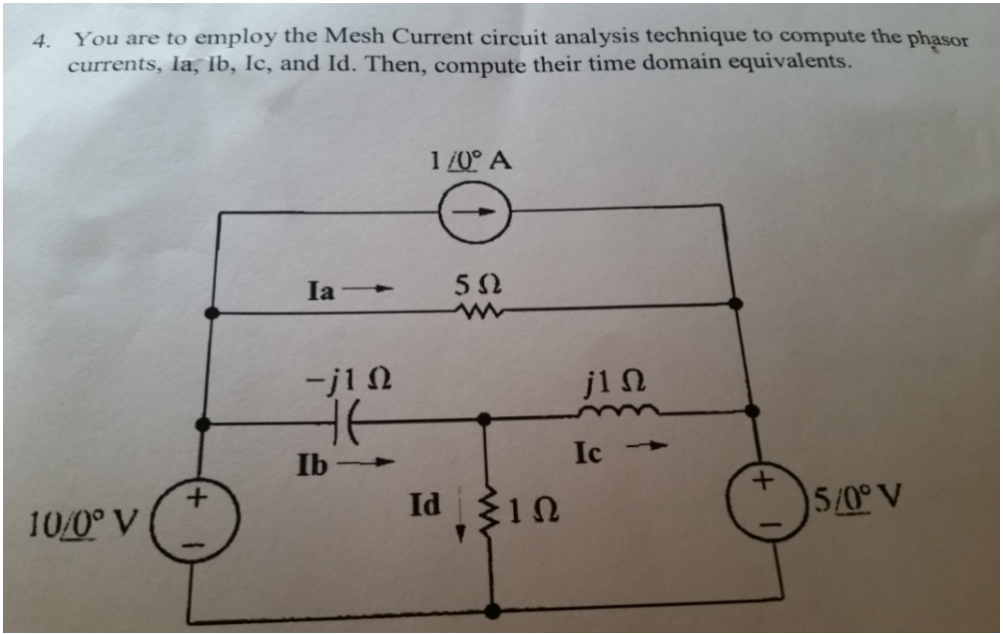 Solved You Are To Employ The Mesh Current Circuit Analysis Chegg