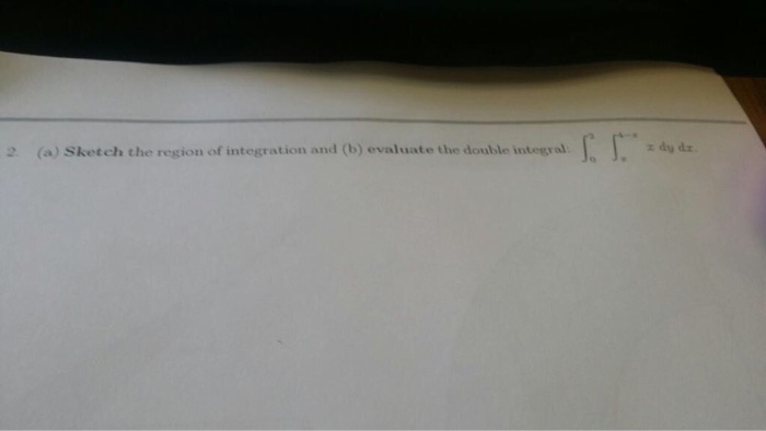 Solved Sketch the region of integration and (b) evaluate the | Chegg.com