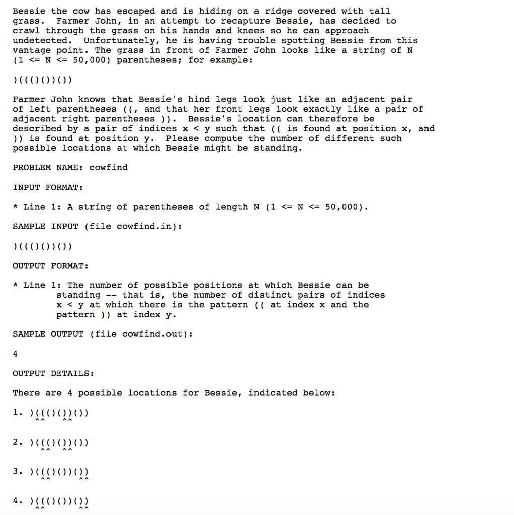 Solved Bessie the cow has escaped and is hiding on a ridge | Chegg.com