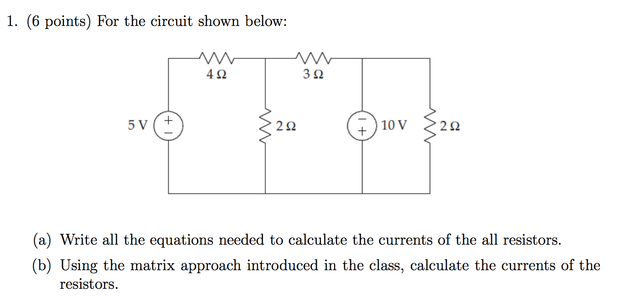 For the circuit shown below: Write all the equations | Chegg.com