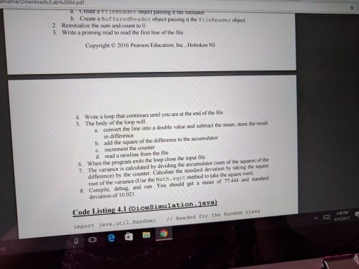 Loops and Files Lab objectives Be able to convert an | Chegg.com