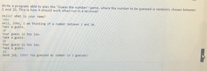Solved Write a program able to play the "Guess the | Chegg.com