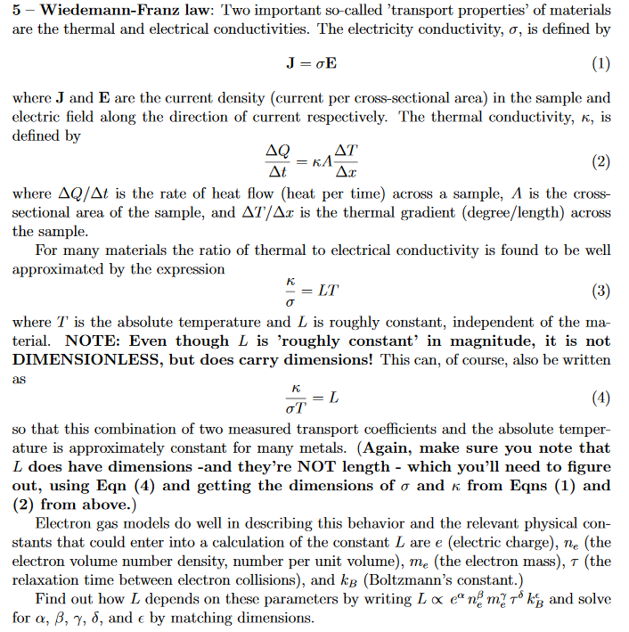 Solved Two important so called "transport properties' of | Chegg.com