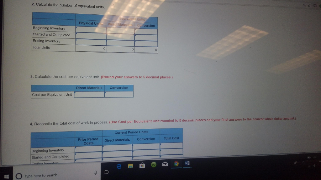 Solved E3-8 Calculating Equivalent Units, Cost per | Chegg.com