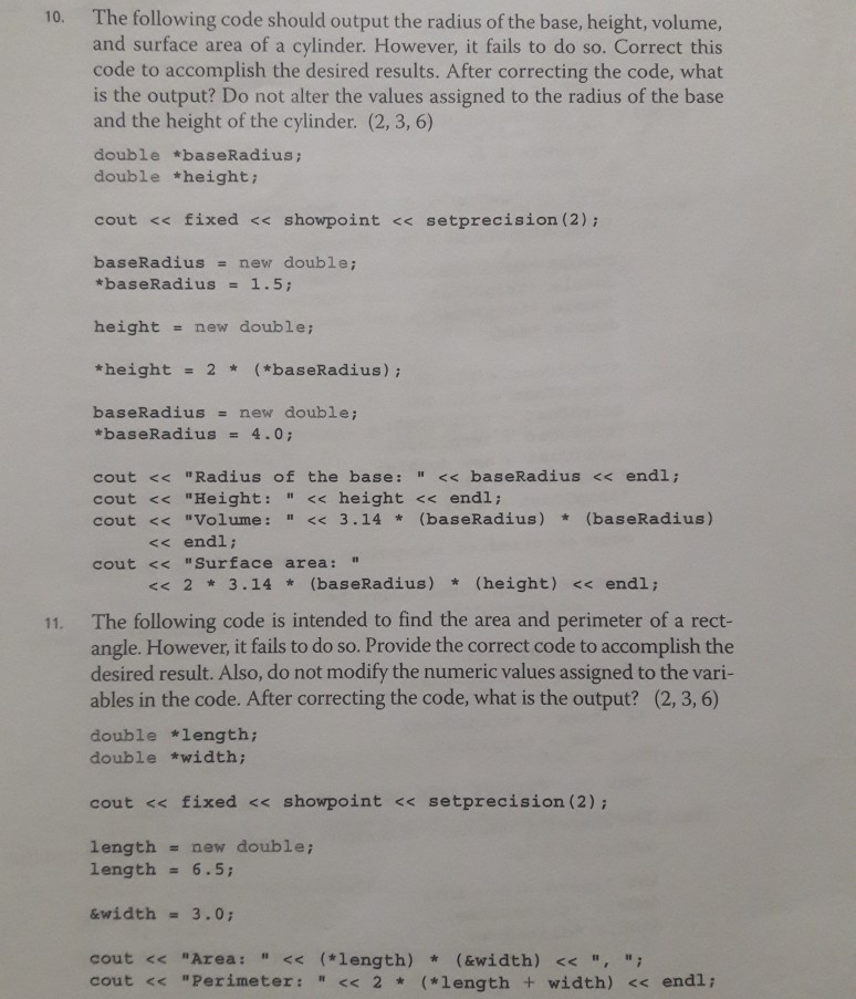 Solved The following code should output the radius of the | Chegg.com