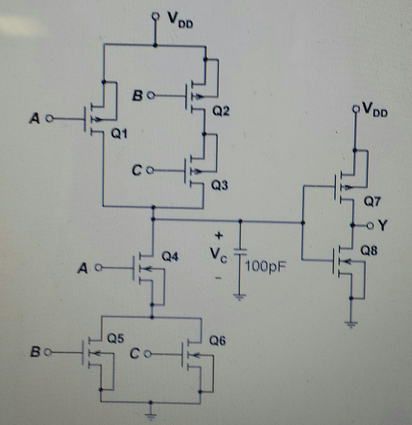 Solved Transistor gate sizing Consider the CMOS logic | Chegg.com Solved Transistor gate sizing Consider the CMOS logic | Chegg.com