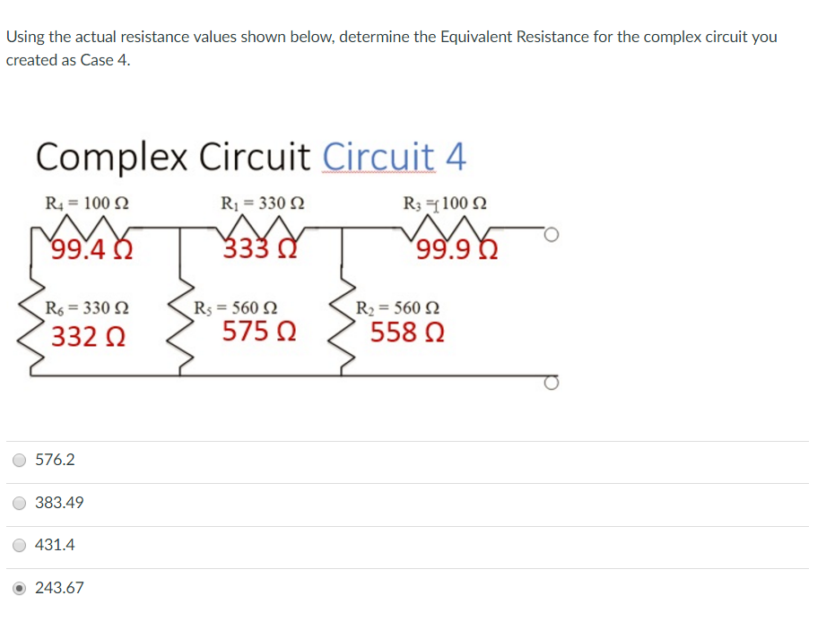 Solved Using the actual resistance values shown below, | Chegg.com