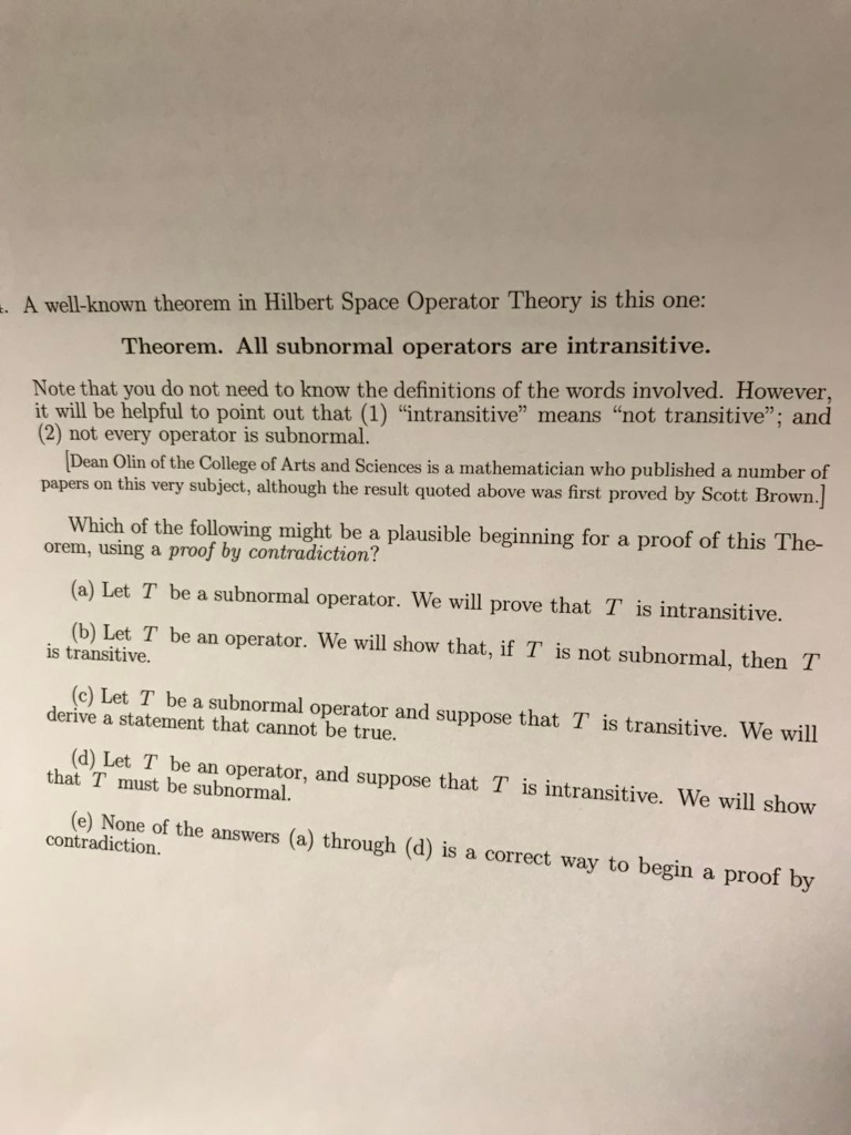 Solved A Well Known Theorem In Hilbert Space Operator Theory 6474