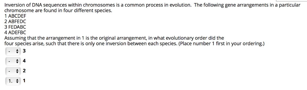 Solved Inversion of DNA sequences within chromosomes is a | Chegg.com