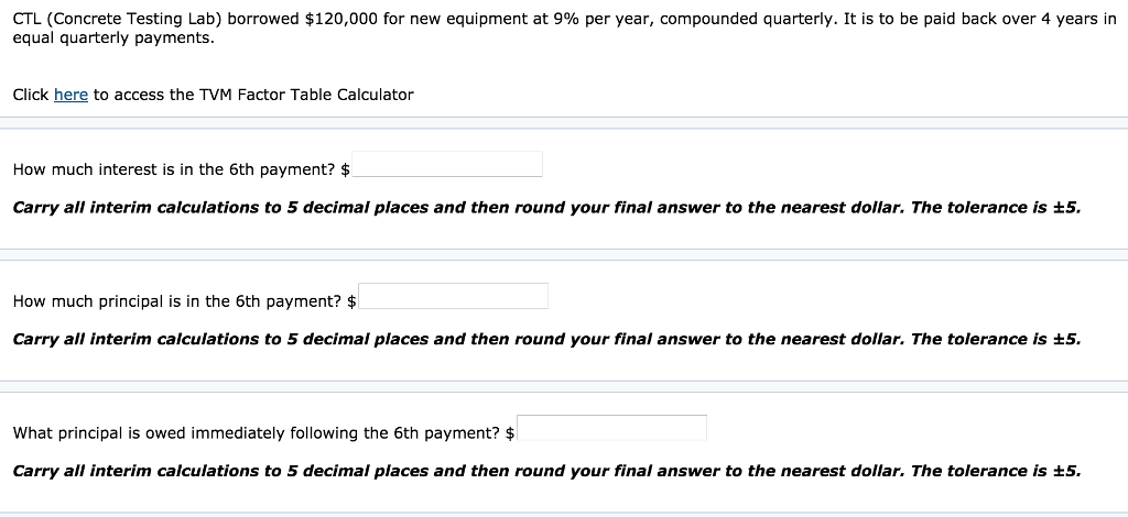 Solved CTL (Concrete Testing Lab) borrowed $120,000 for new | Chegg.com