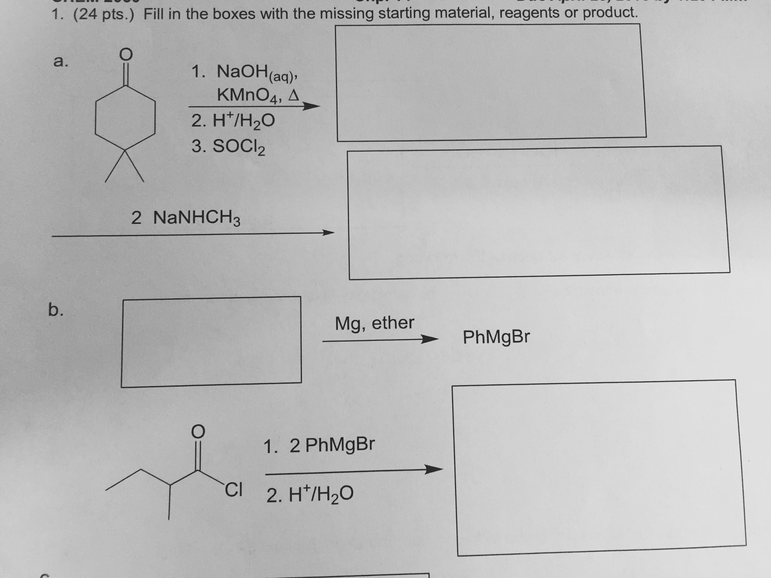Solved Fill in the boxes with the missing starting material, | Chegg.com Solved Fill in the boxes with the missing starting material, | Chegg.com