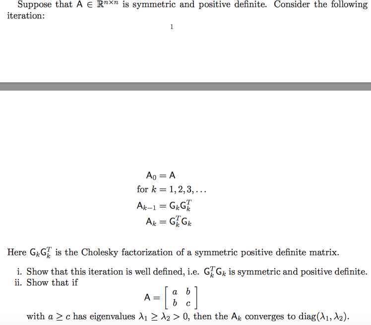 Suppose That Is Symmetric And Positive Definite