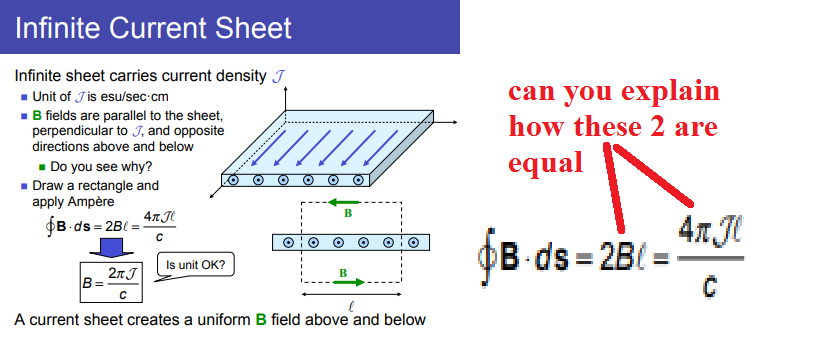 Solved Infinite Current Sheet Infinite sheet carries current | Chegg.com