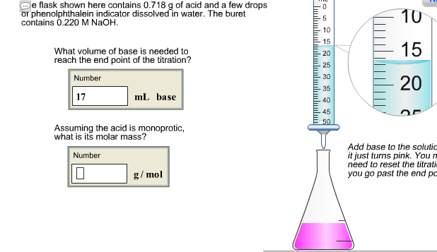 Solved e flask shown here contains 0.718 g of acid and a few | Chegg.com