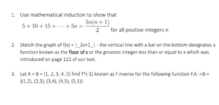 Solved Use mathematical induction to show that 5 + 10 + 15 | Chegg.com