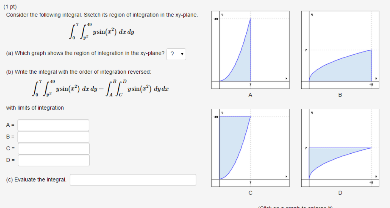 Solved Consider the following integral Sketch its region of | Chegg.com