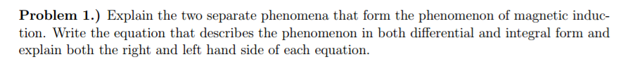 Solved Problem 1.) Explain the two separate phenomena that | Chegg.com