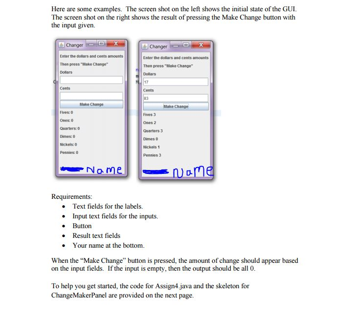 Solved Make a GUI and build on the previous assign.Need this | Chegg.com