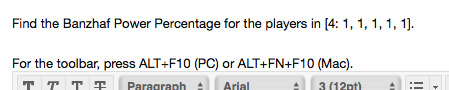 Solved Find the Banzhaf Power Percentage for the players in | Chegg.com