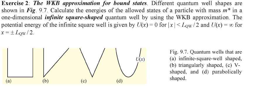 Solved Exercise 2: The WKB approximation for bound states. | Chegg.com