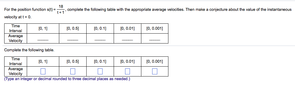 Solved For the position function s(t)--, complete the | Chegg.com