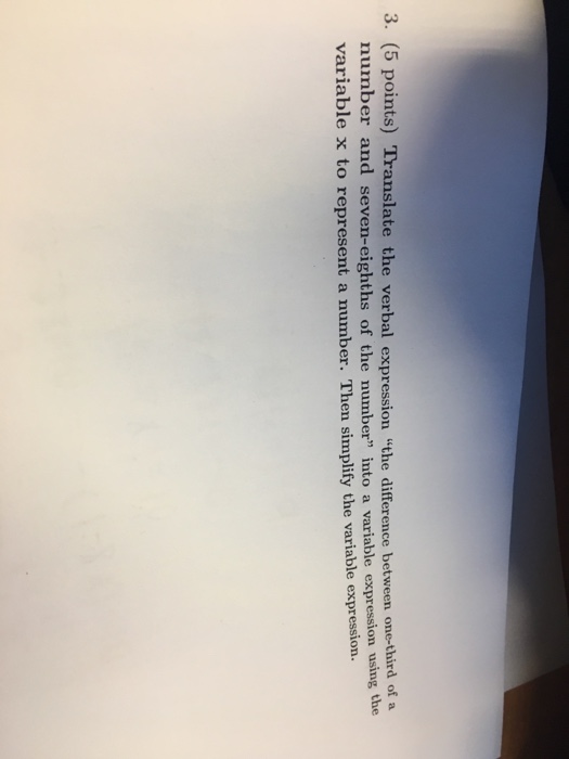 Solved Translate the verbal expression "the difference | Chegg.com