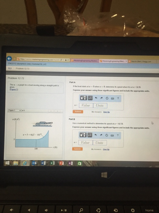 The a-a graph for a boat moving along a straight | Chegg.com