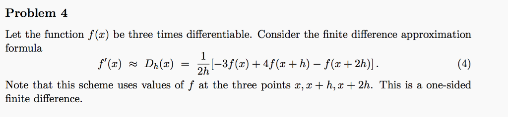 Solved Let the function f(x) be three times differentiable. | Chegg.com