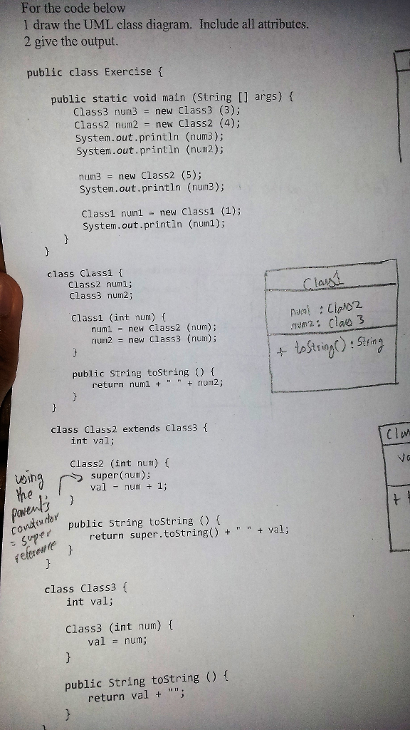 Solved For both these questions, draw the UML class | Chegg.com