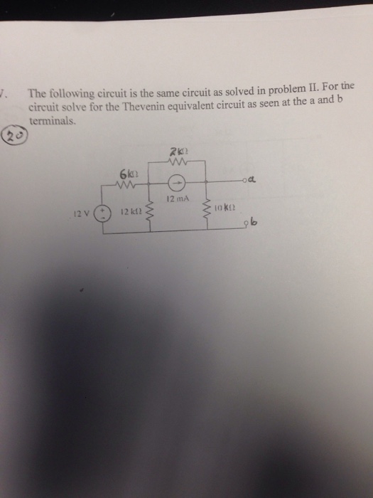 Solved The following circuit is the same circuit as solved | Chegg.com