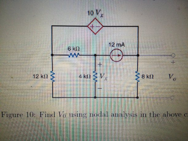 Solved Figure 10 Find V0 Using Nodal Analysis In The Above 