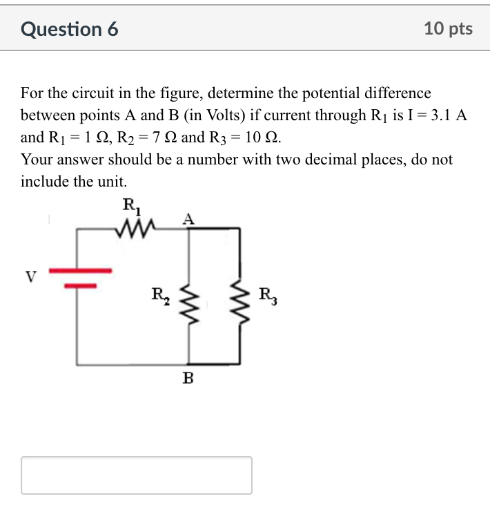 Solved Question 6 10 Pts For The Circuit In The Figure