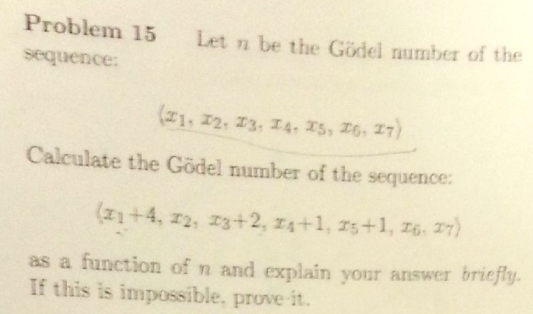 Solved Let n be the Godel number of the sequence (x_1, x_2, | Chegg.com