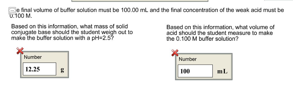 Solved A student must make a buffer solution with a pH of | Chegg.com