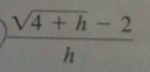 Solved Square root (4 + h) ? 2 /h | Chegg.com