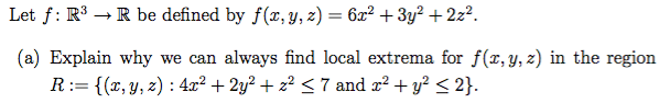 Solved Let f: R^3 rightarrow R be defined by f(x, y, z) = | Chegg.com