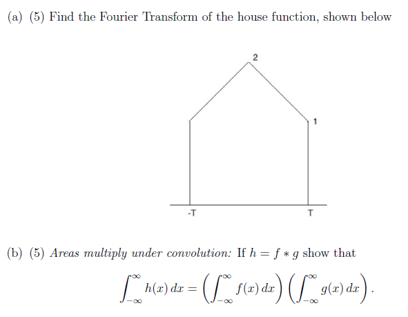 Solved Find the Fourier Transform of the house function, | Chegg.com