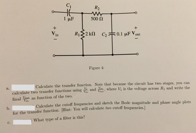 Solved a. Calculate the transfer function. Note that because | Chegg.com Solved a. Calculate the transfer function. Note that because | Chegg.com