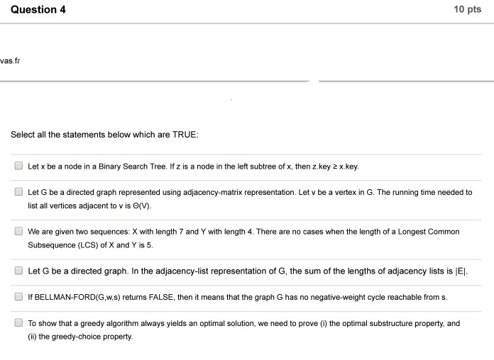 Solved Question1 5 pts Consider the Binary Search Tree (BST) | Chegg.com