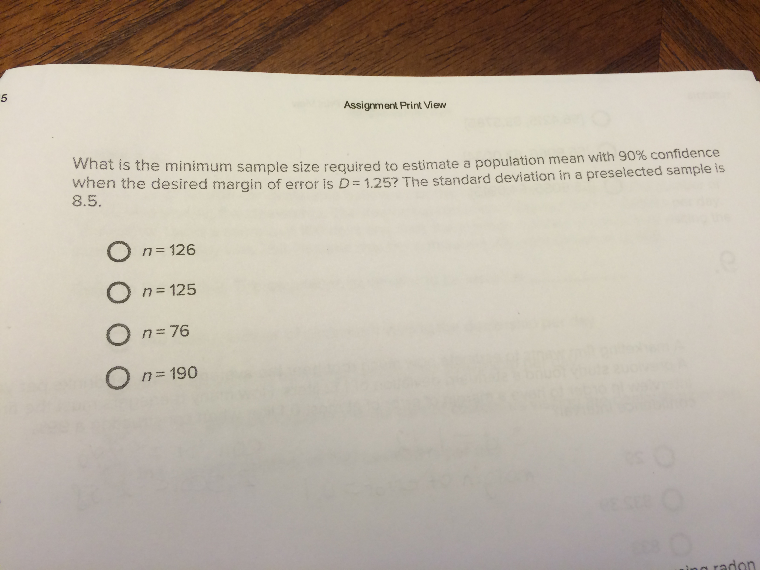 Solved What Is The Minimum Sample Size Required To Estimate Chegg