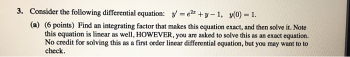 Solved Consider the following differential equation: y' = | Chegg.com