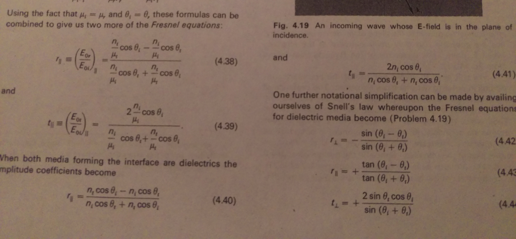 Solved Show that the perpendicular reflection coefficient | Chegg.com