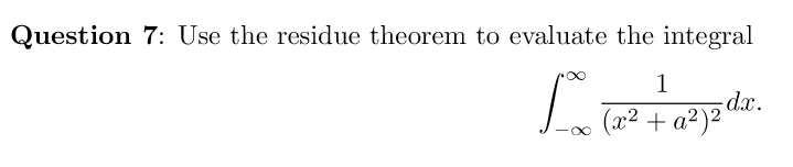 Solved Use the residue theorem to evaluate the integral | Chegg.com