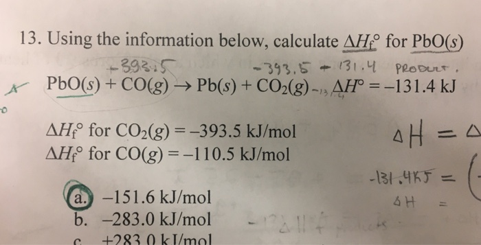 Solved Using the information below, calculate Delta H_f | Chegg.com