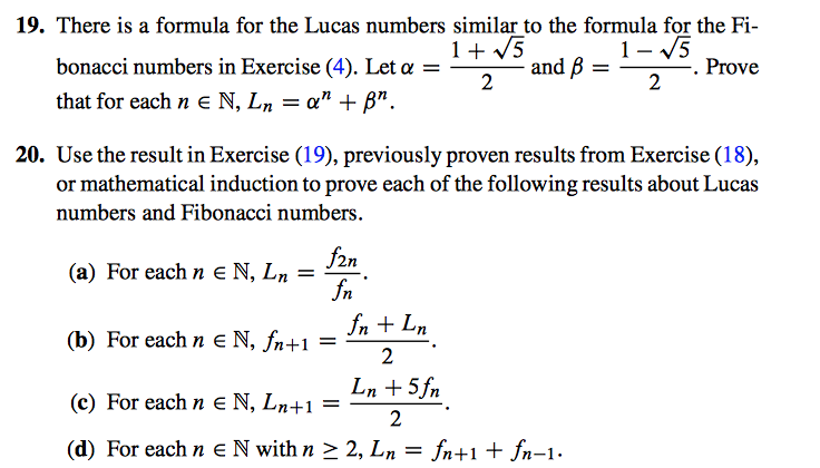 Solved There is a formula for the Lucas numbers similar to | Chegg.com