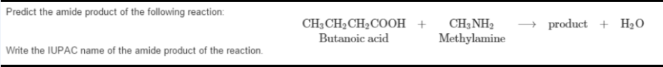 Solved Predict the amide product of the following reaction | Chegg.com Solved Predict the amide product of the following reaction | Chegg.com
