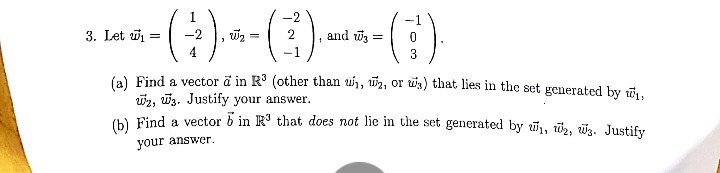 Solved (a) Find a vector a inR3 (other than twj, h, or s) | Chegg.com