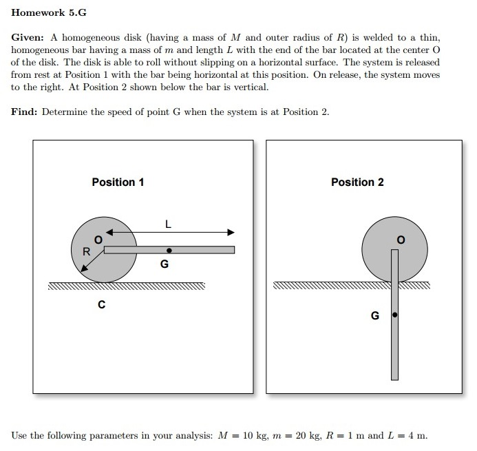 Solved: Given: A Homogeneous Disk (having A Mass Of M And ... | Chegg.com Solved: Given: A Homogeneous Disk (having A Mass Of M And ... | Chegg.com